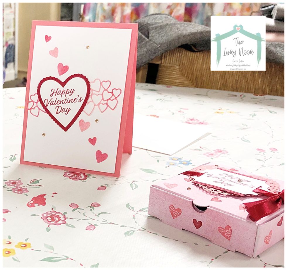 Be Mine Valentine card and co-ordinating gift box - Inky Nook