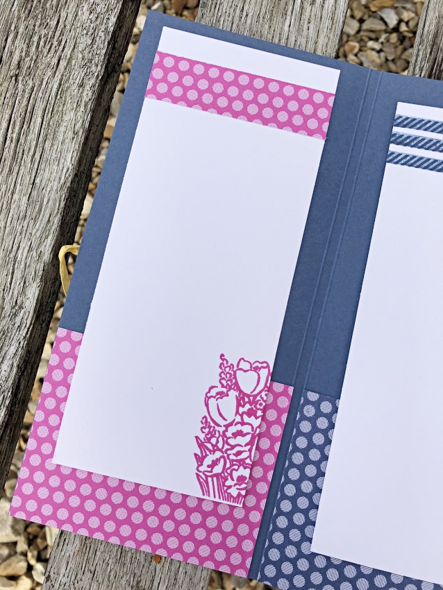 Making a mini album with one sheet of cardstock - Inky Nook