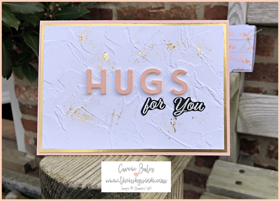 Sending love and hugs in a card from the Stamptastic Friends - Inky Nook