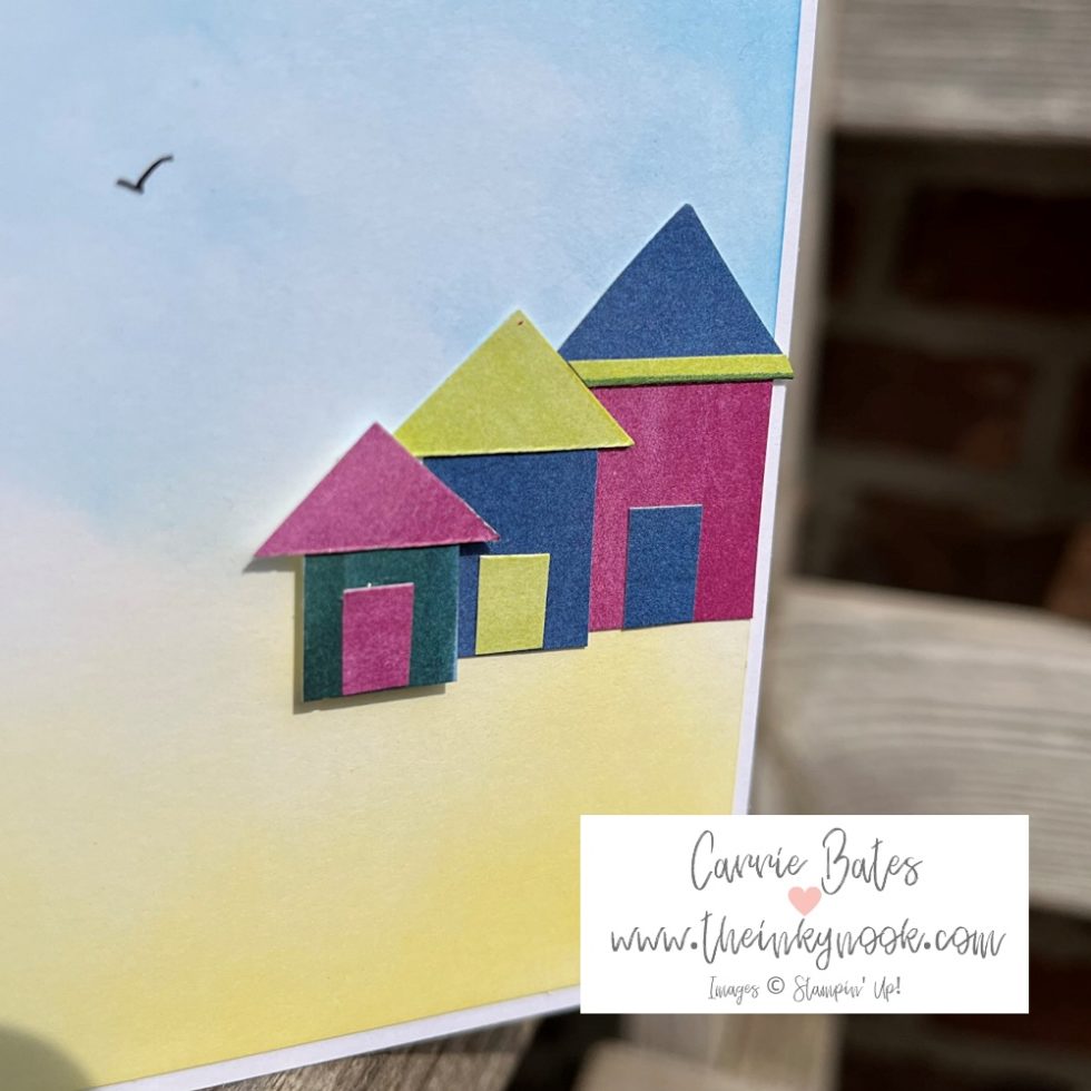 How to make a cute beach hut card - Inky Nook