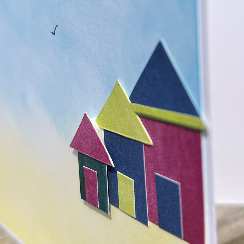 How to make a cute beach hut card - Inky Nook