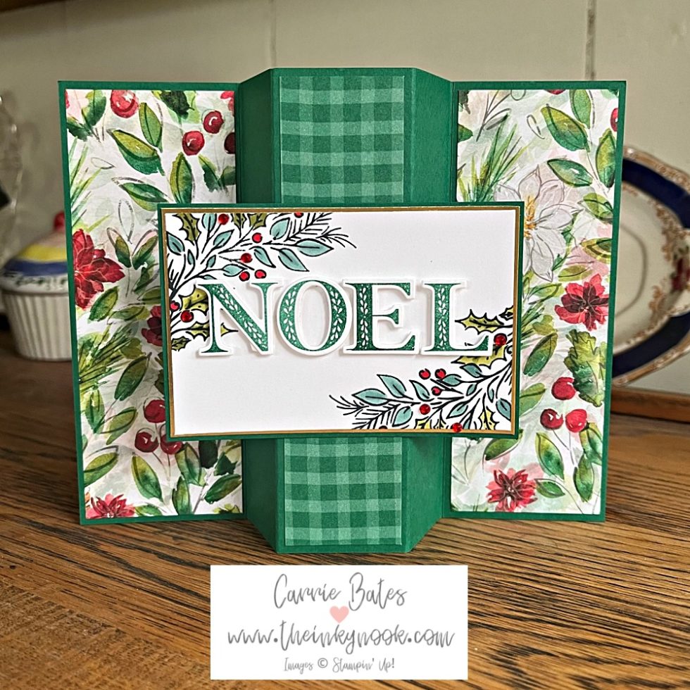 Easy fun fold card for Christmas card making - Inky Nook
